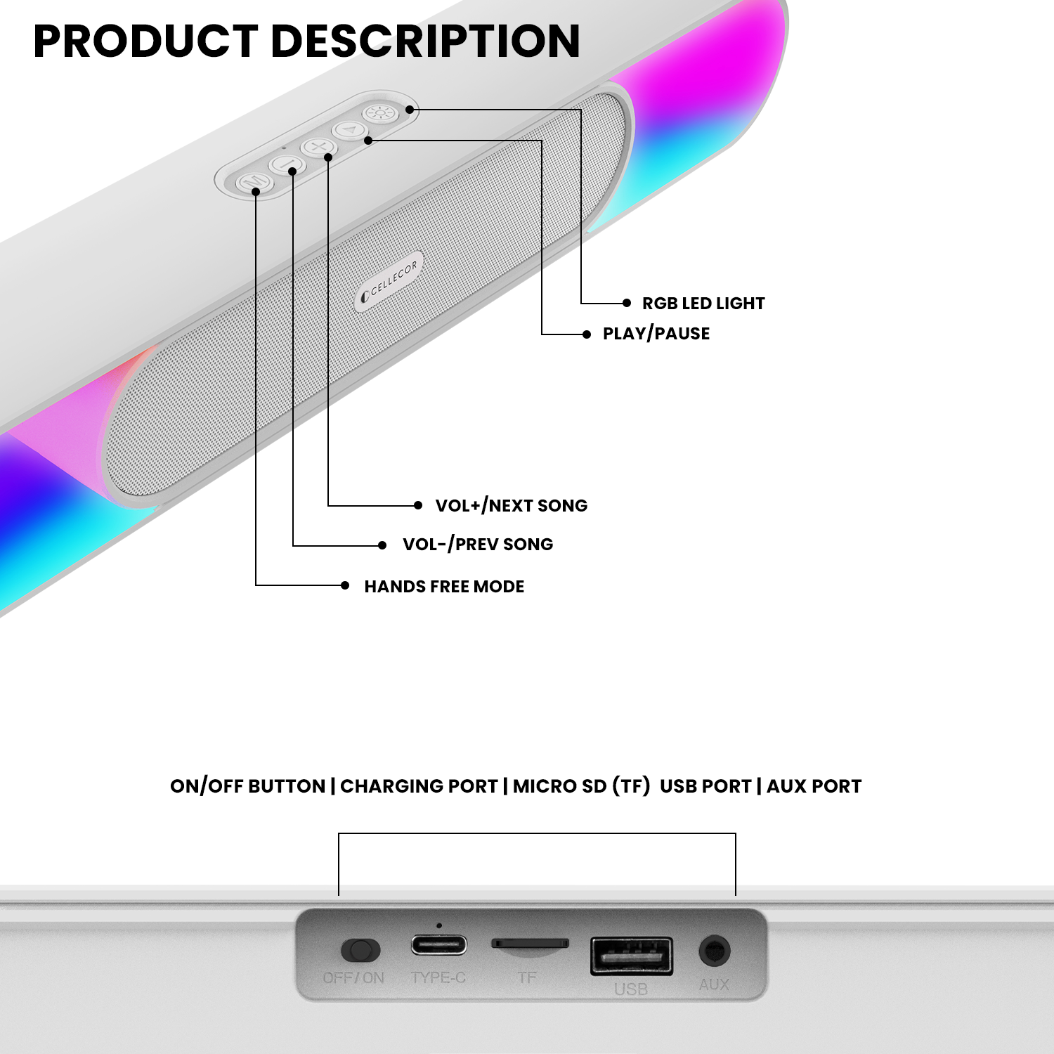 Buy Cellecor CLB-30 Beatz - 20W Wireless Sounbar Online